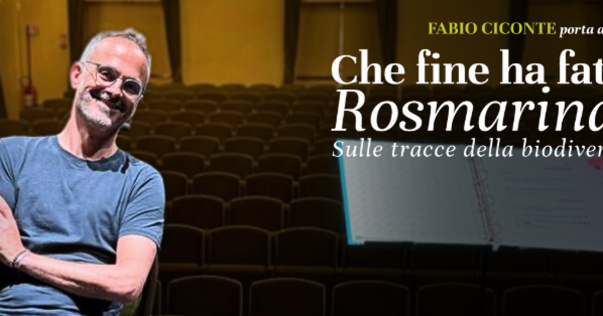 Fabio Ciconte porta a teatro "Che fine ha fatto Rosmarina?" Le nuove date